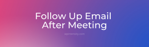 63 Templates For Follow Up Email After Meeting